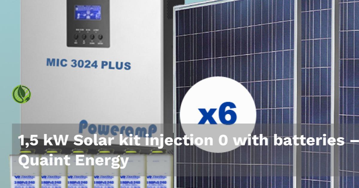 1,5 kW Solar kit injection 0 with batteries – Powerpire Store