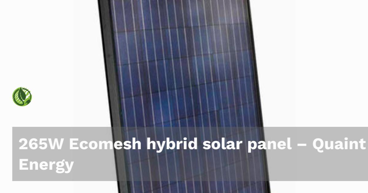 265W Ecomesh hybrid solar panel – Powerpire Store