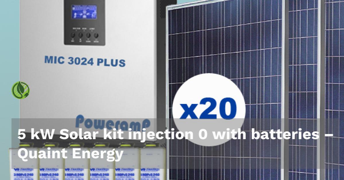 5 kW Solar kit injection 0 with batteries – Powerpire Store
