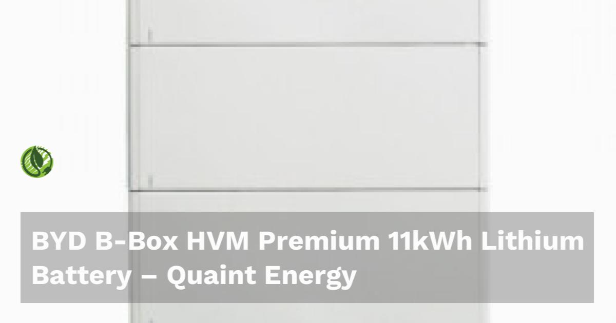 BYD B-Box HVM Premium 11kWh Lithium Battery – Powerpire Store