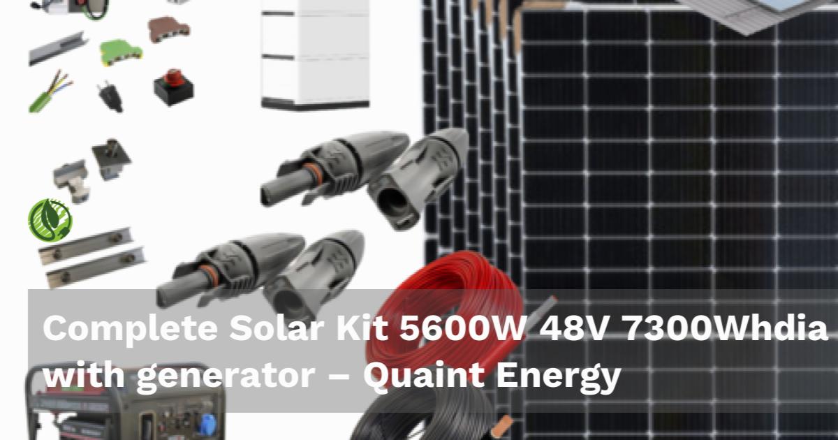 Complete Solar Kit 5600W 48V 7300Whdia with generator – Powerpire Store