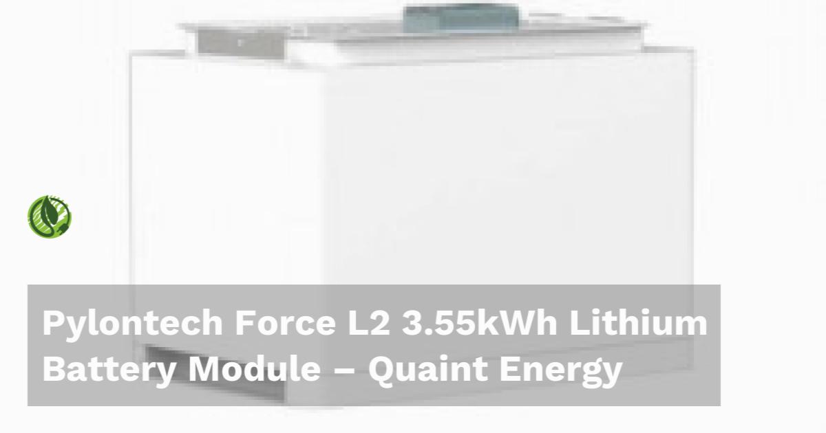 Pylontech Force L2 3.55kWh Lithium Battery Module – Powerpire Store