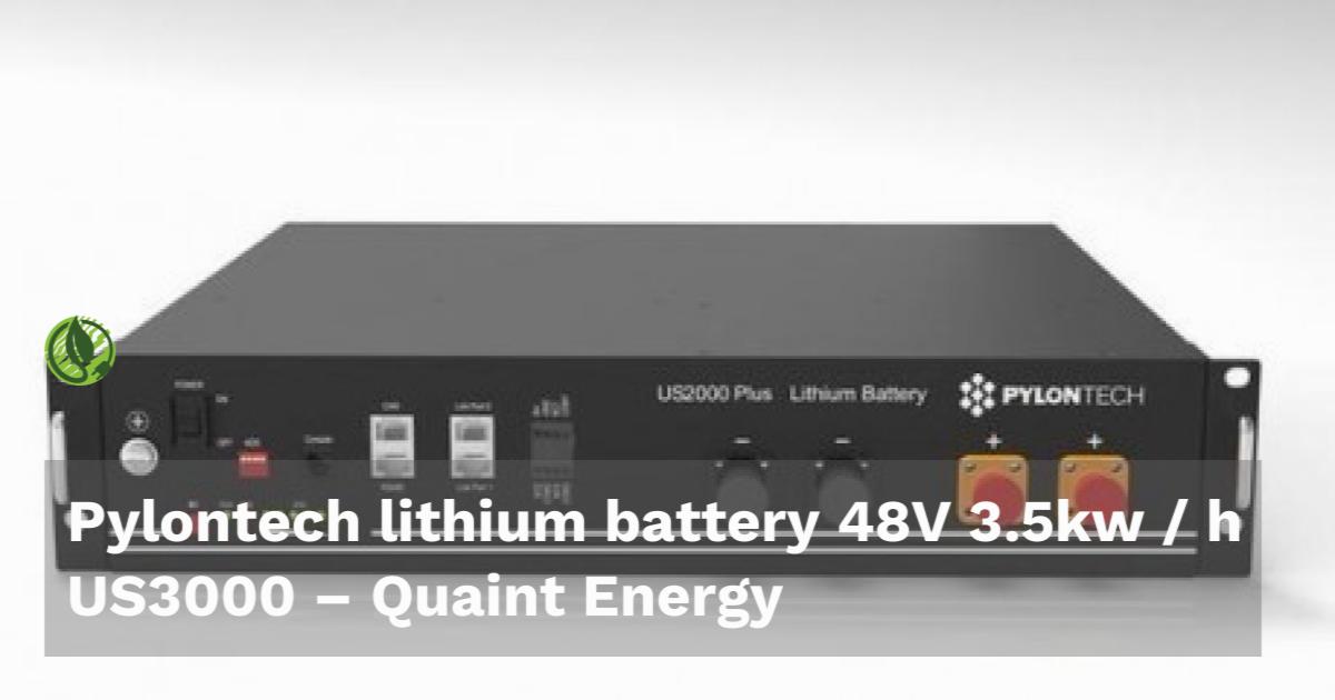 Pylontech lithium battery 48V 3.5kw / h US3000 – Powerpire Store