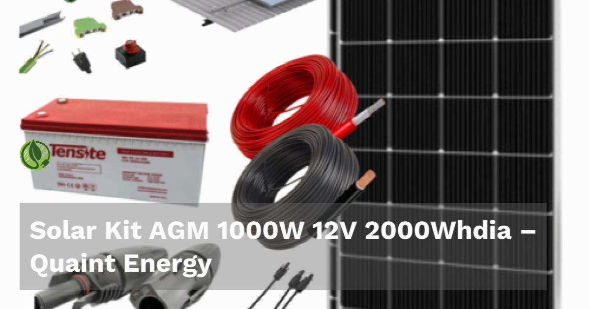 Solar Kit AGM 1000W 12V 2000Whdia – Powerpire Store