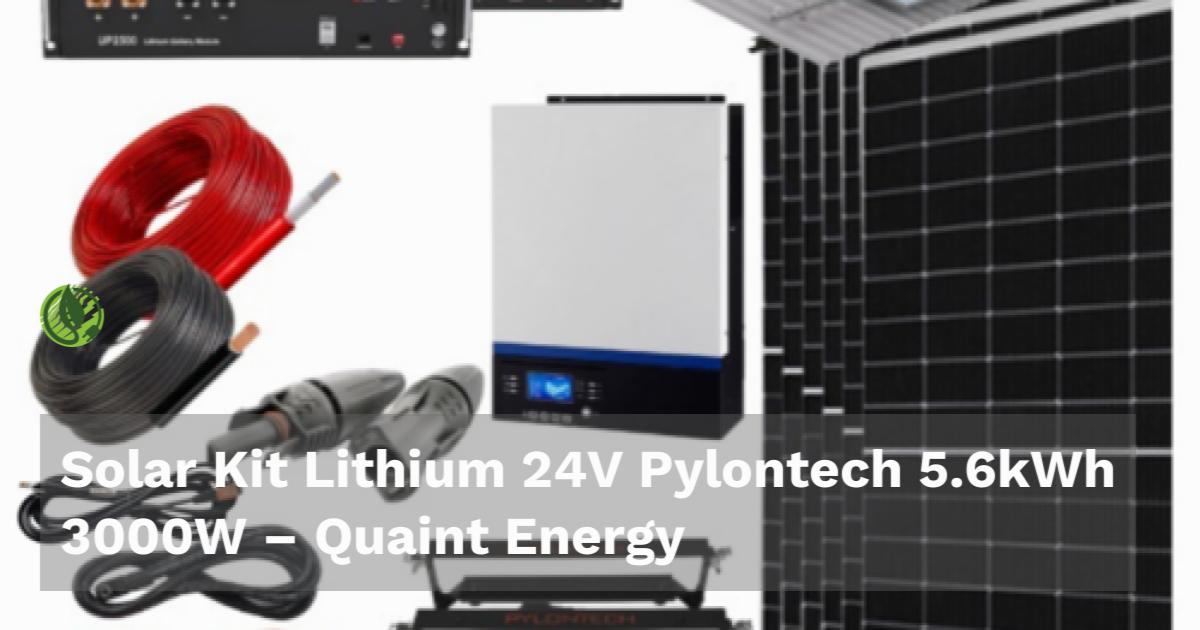 Solar Kit Lithium 24V Pylontech 5.6kWh 3000W – Powerpire Store