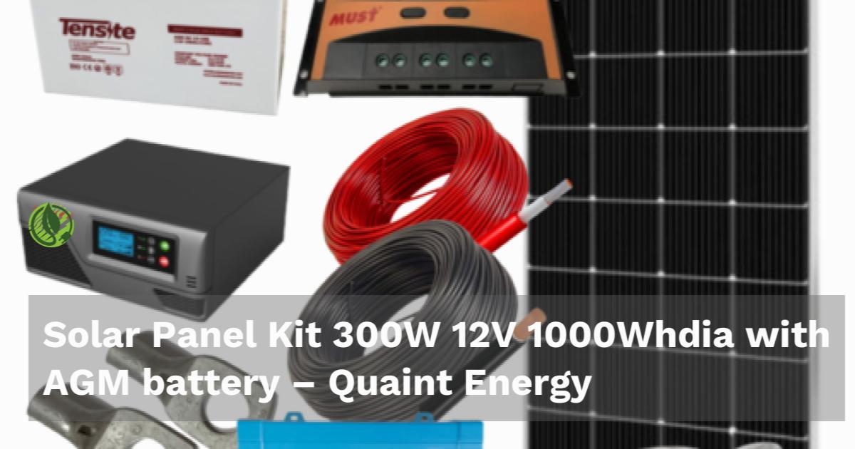Solar Panel Kit 300W 12V 1000Whdia with AGM battery – Powerpire Store